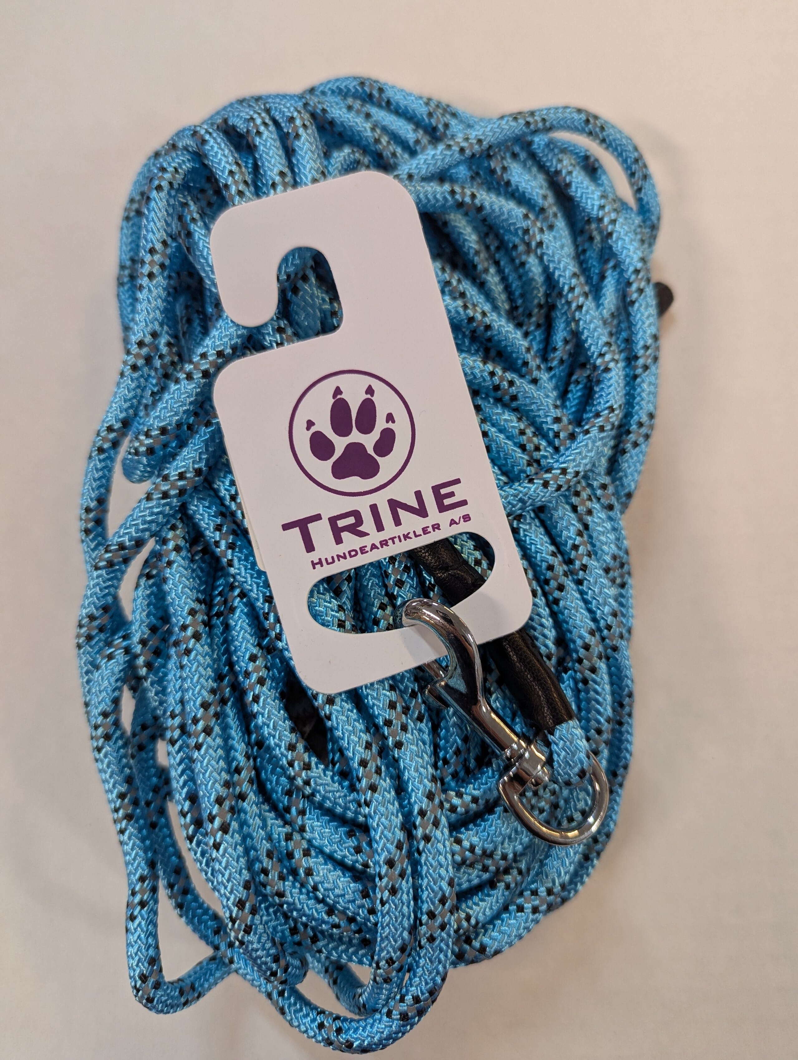 Sporline med refleks 6mm 15 meter Blå - Trine Hundeartikler AS