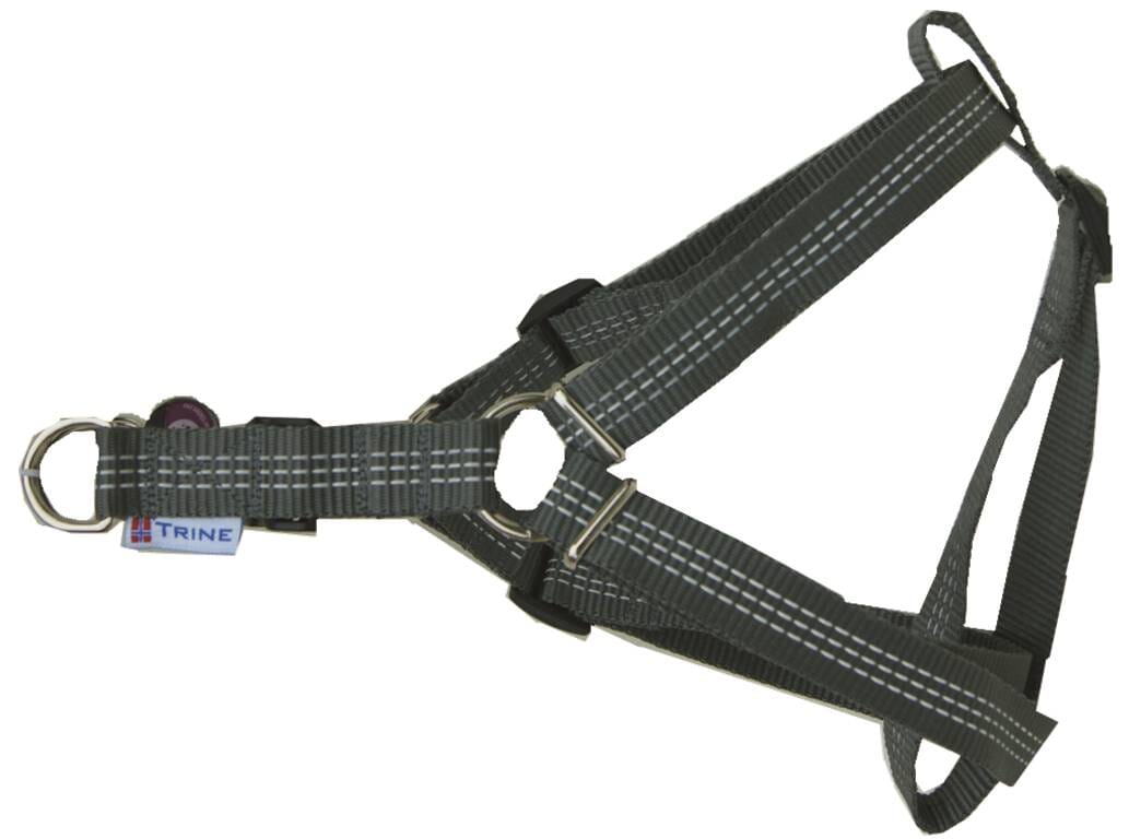 Trygg Step-in sele Grå - Trine Hundeartikler AS